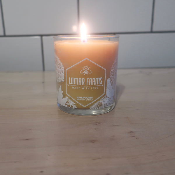 Sweet Moss and Mist Beeswax Candle - Lomar Farms